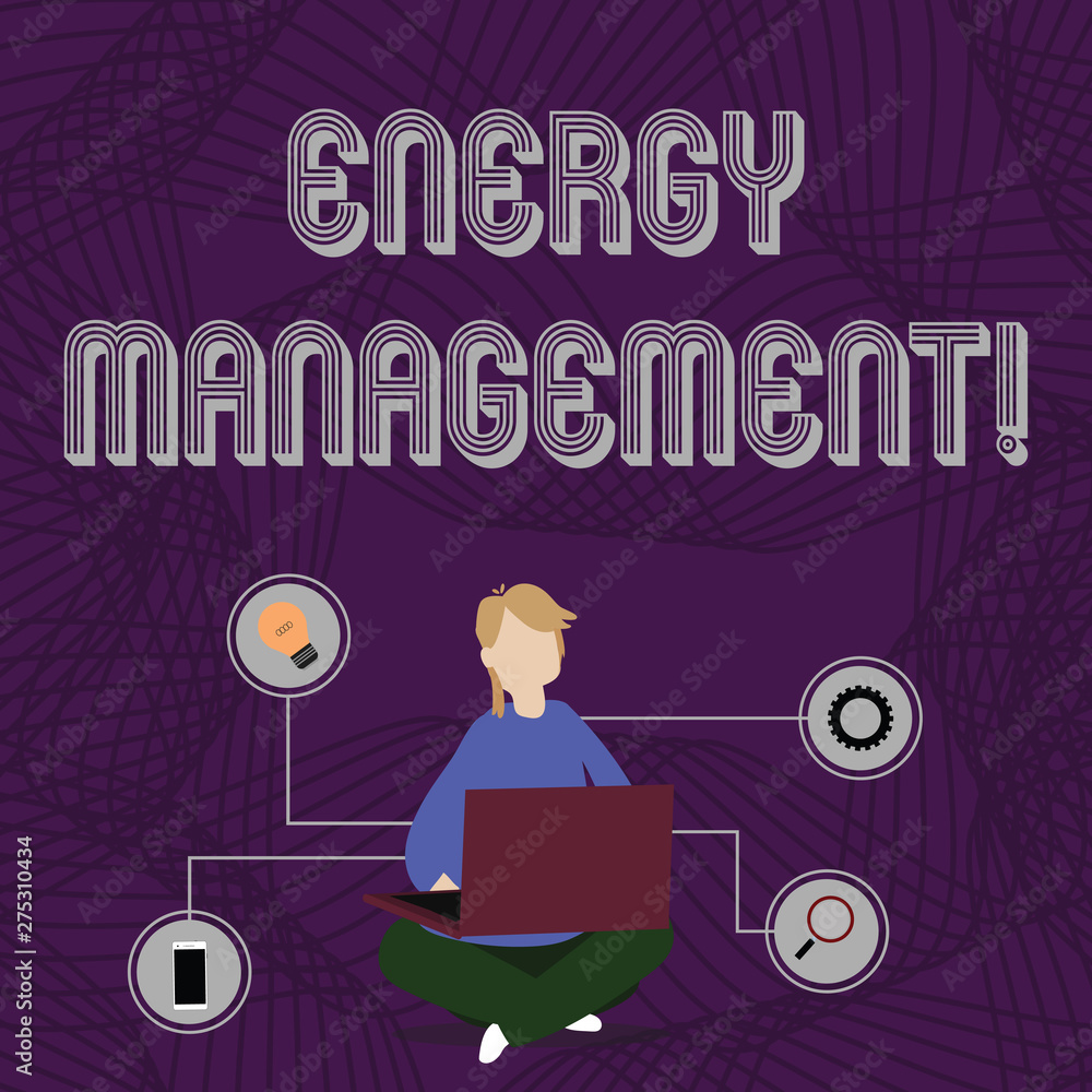 Word writing text Energy Management. Business photo showcasing way of ...