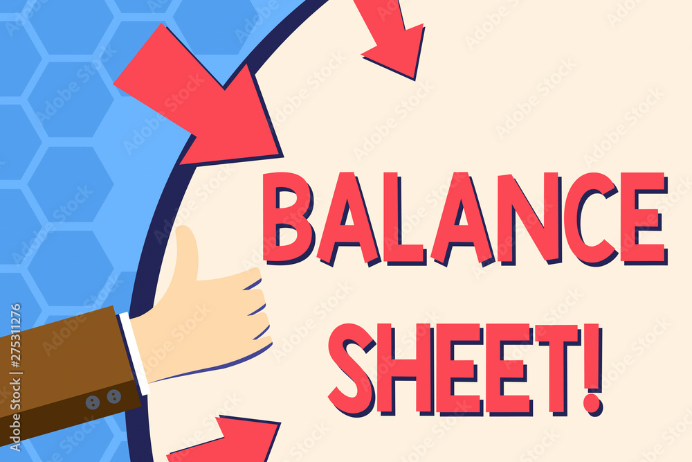 Writing note showing Balance Sheet. Business concept for financial ...