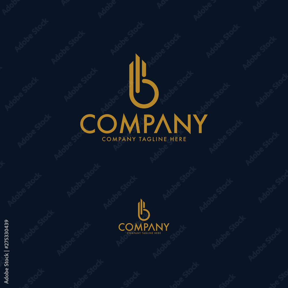 Luxury Architecture B letter Logo Stock Vector | Adobe Stock