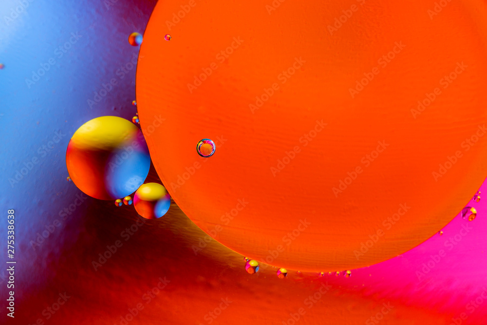 Scientific image of cell membrane. Macro up of liquid substances ...