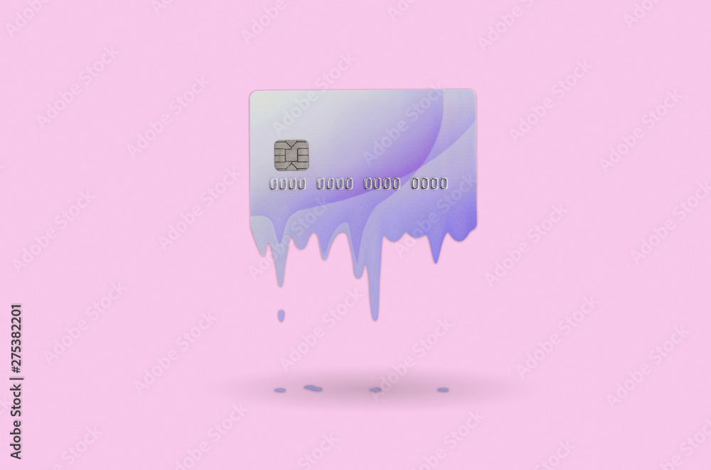 Card expires soon concept. Melted credit card Stock Photo | Adobe Stock