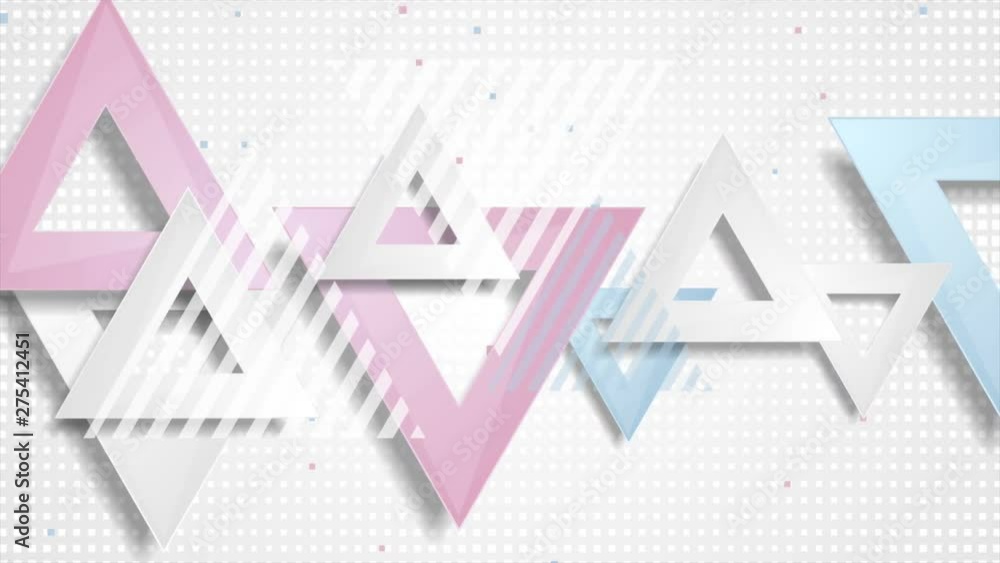 Abstract concept triangles tech geometry motion background. Seamless ...