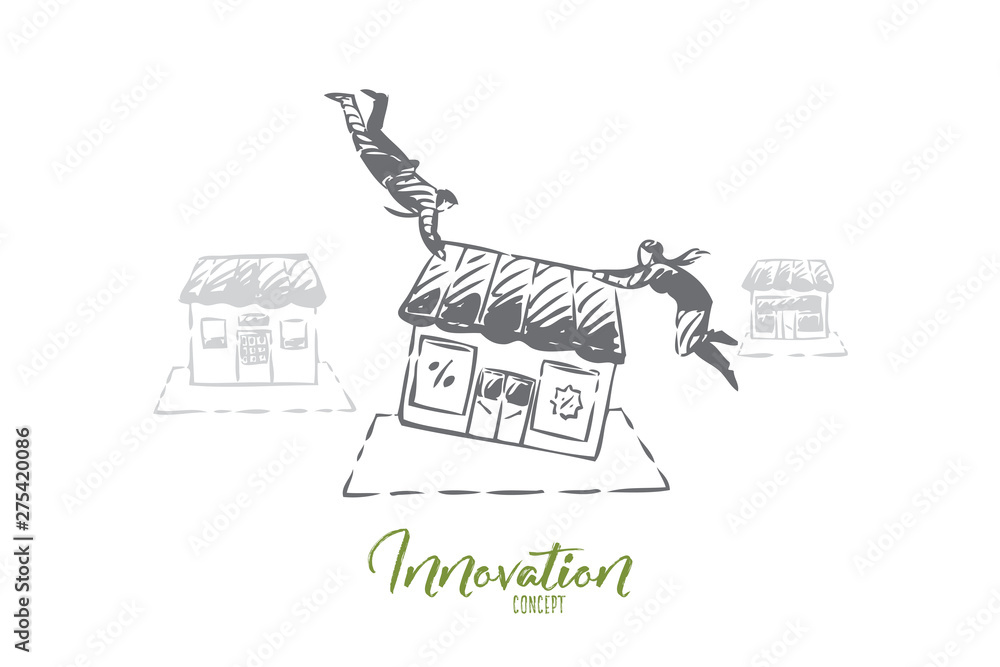 Innovation concept sketch. Isolated vector illustration Stock Vector ...