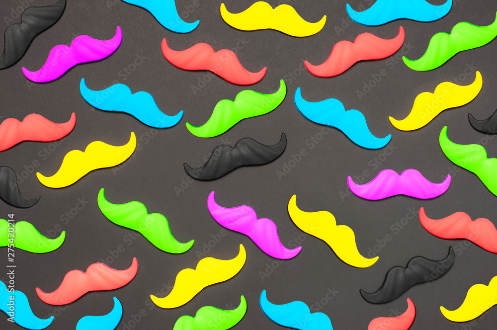 Colorful Mustache Background