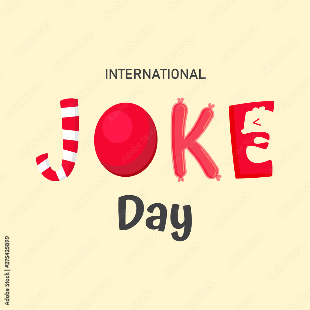 International Joke day vector background or graphic banner Stock Vector ...