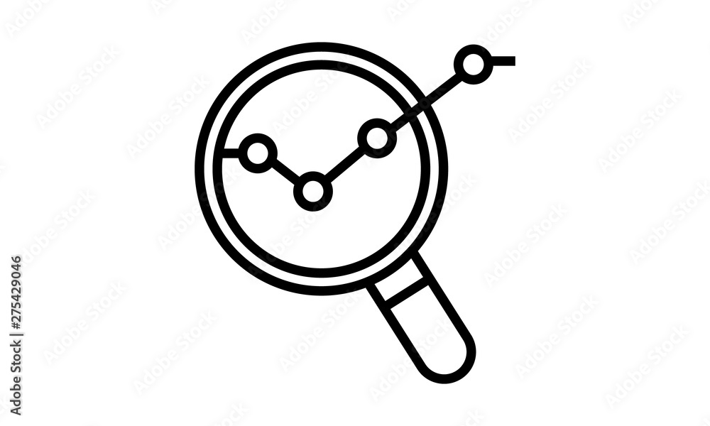 Analysis flat icon for data and business insights Stock Vector | Adobe ...