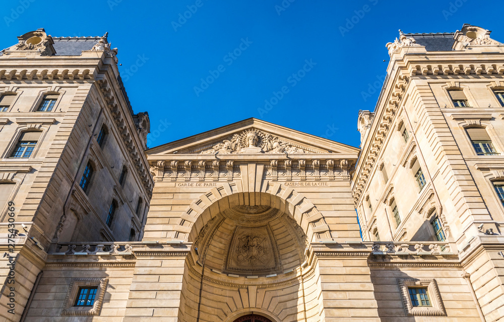 France, Paris, 4th arrondissement, Ile de la Cite, police headquarters ...