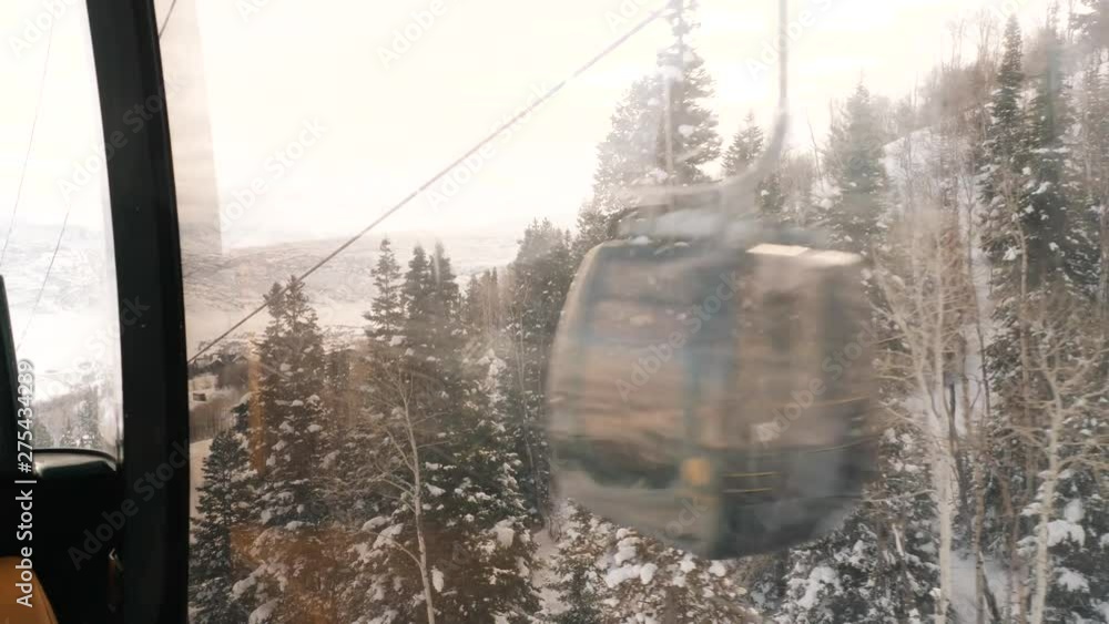 Video „Cabin Ski Lift Pov View Of Beautiful Pines In Heber Valley ...