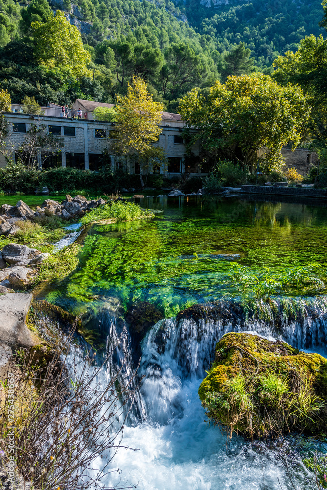France, Provence, Vaucluse, pays des Sorgues, Fontaine de Vaucluse, the ...