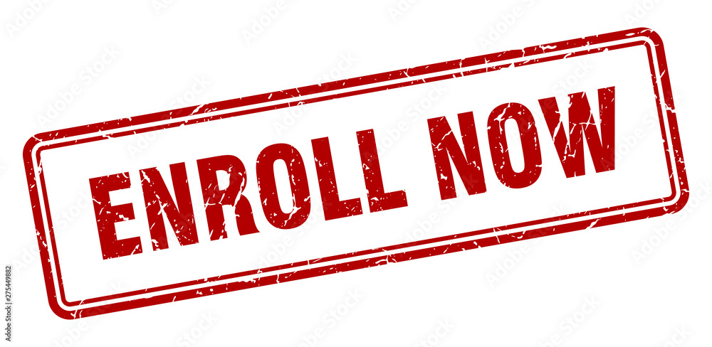 enroll now Stock Vector | Adobe Stock