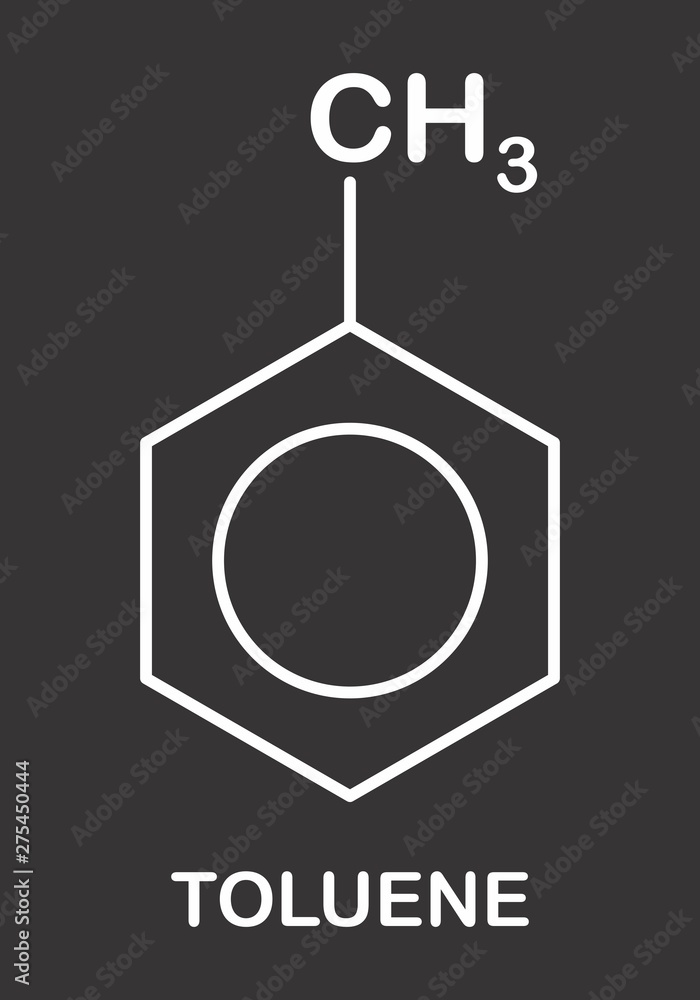 Toluene formula illustration Stock Vector | Adobe Stock