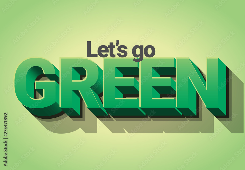 Green 3D Text Effect Stock Template | Adobe Stock