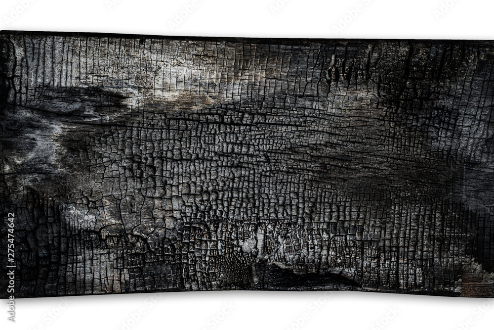 Burnt wooden Board texture. Burned scratched hardwood surface. Smoking ...