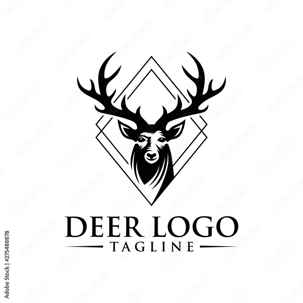 Deer Logo Vector Stock Vector | Adobe Stock