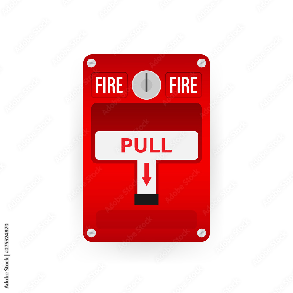 Fire alarm system. Fire equipment. Vector stock illustration Stock ...
