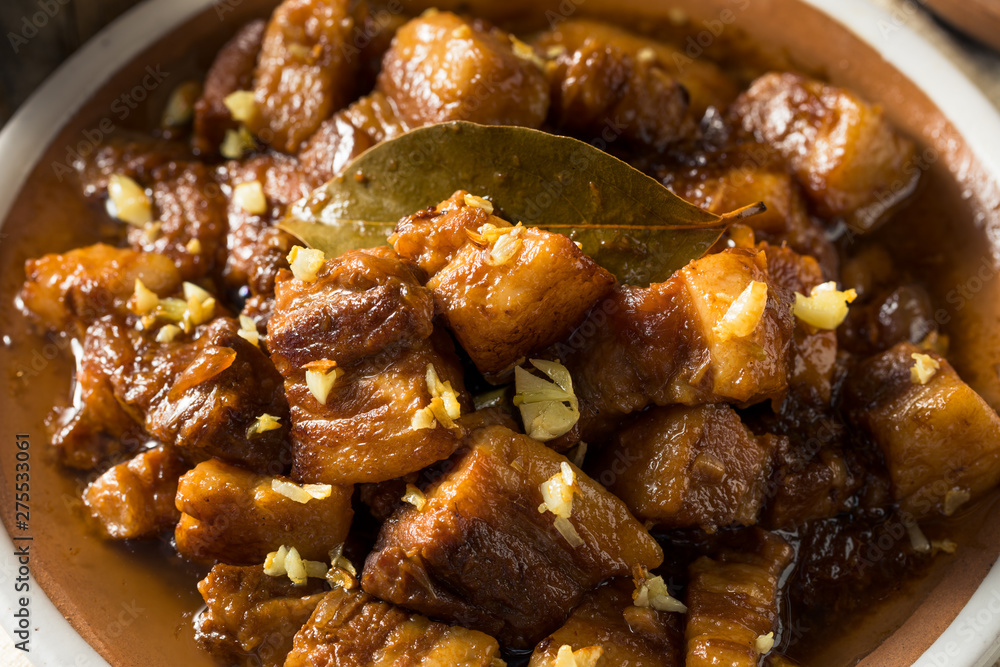 Homemade Filipino Adobo Pork Stock Photo | Adobe Stock