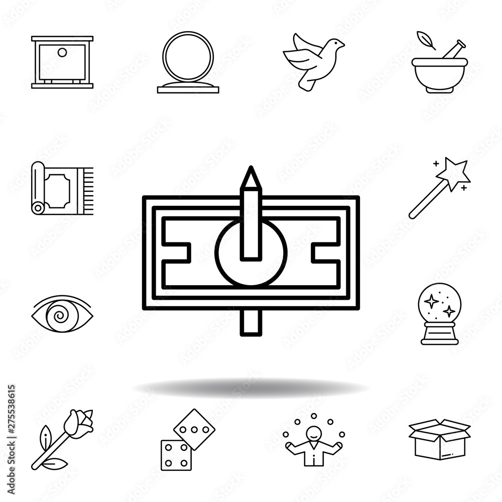 magic banknote outline icon. elements of magic illustration line icon ...