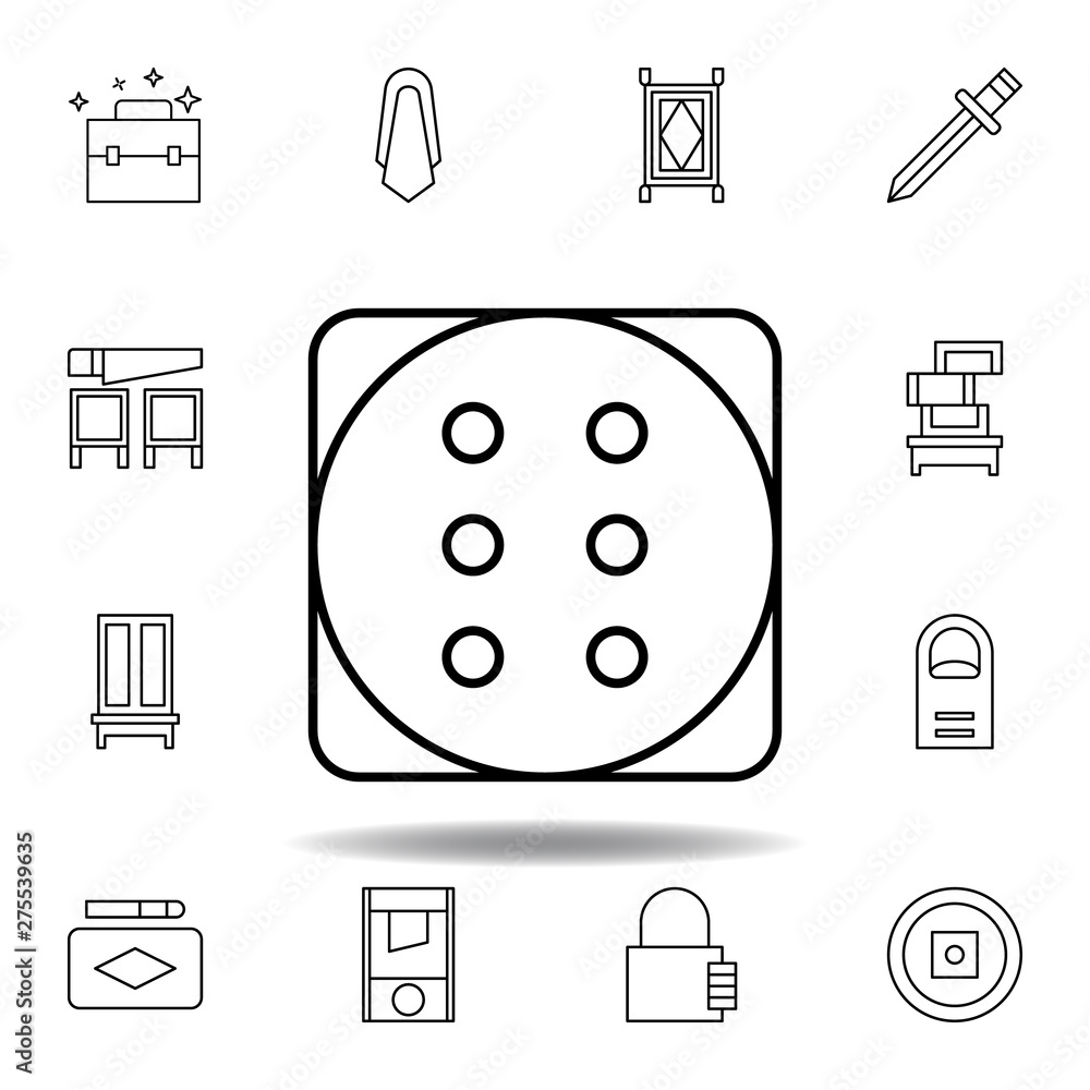 magic dice outline icon. elements of magic illustration line icon ...
