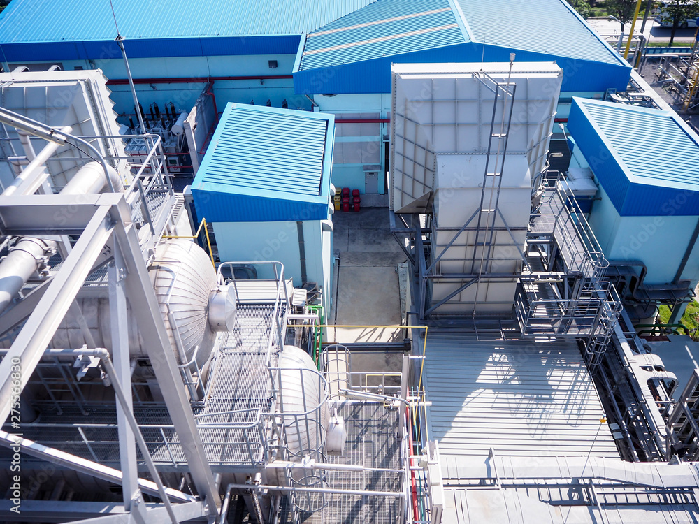 Air inlet filter of gas turbine generator systems in power plant. Stock ...