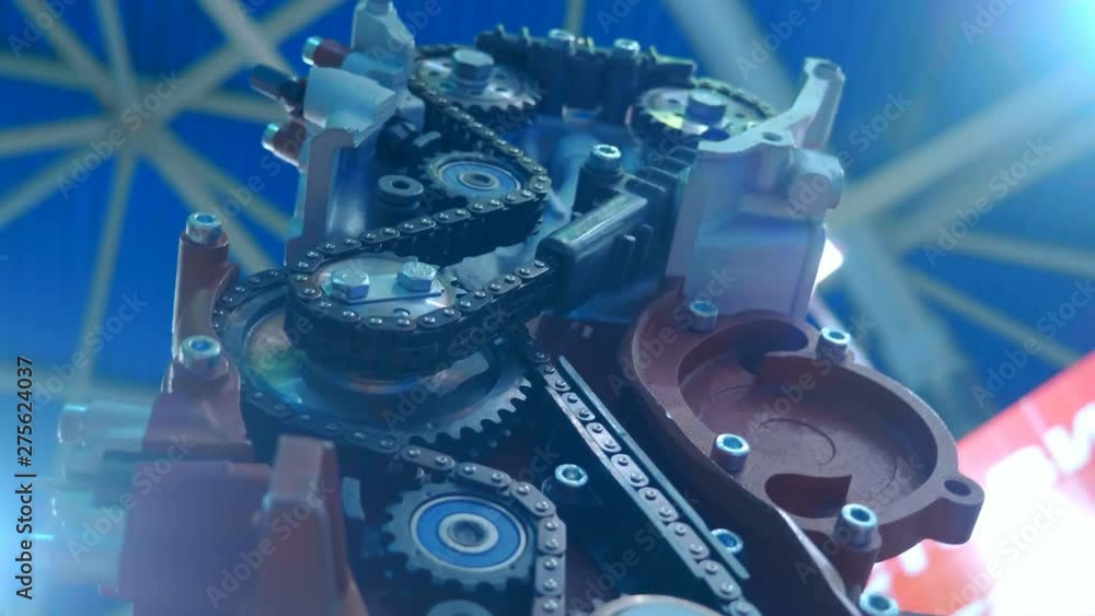 The structure of the gas distribution mechanism of the internal ...