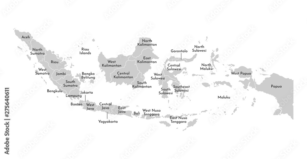Vector isolated illustration of simplified administrative map of ...