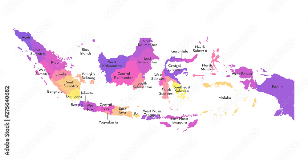 Vector isolated illustration of simplified administrative map of ...