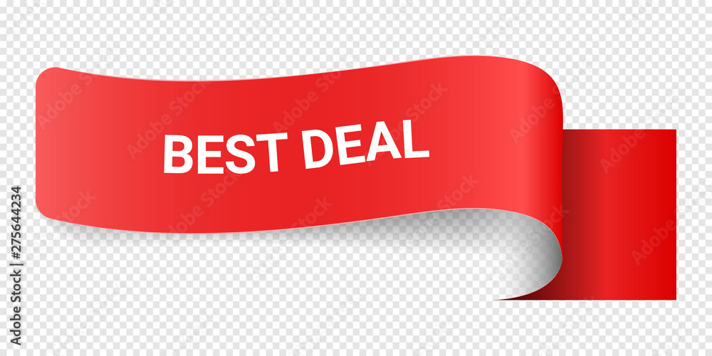 Red Vector Illustration Sign Best Deal. Illustrations For Promotion ...