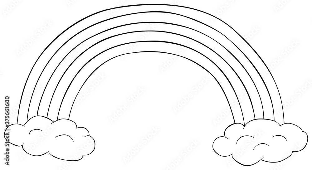Rainbow Clouds Coloring Page Coloring Pages