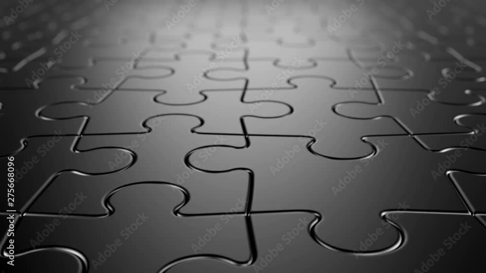 Jigsaw Puzzle Background, Seamless Looping 3d Animation with a Depth of ...