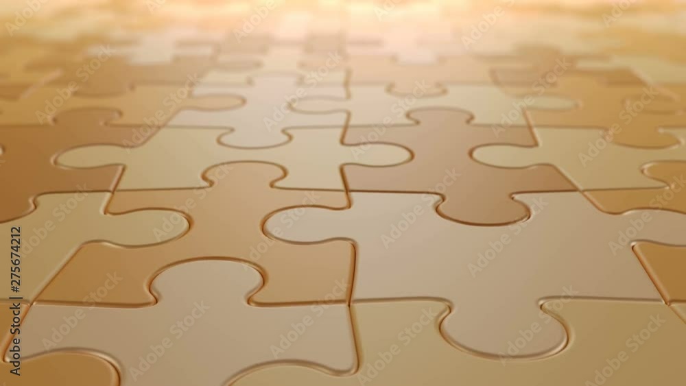 Jigsaw Puzzle Moving Background, Seamless Looping 3d Animation with a ...