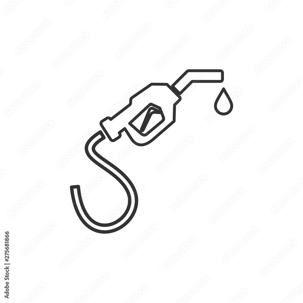 gas station icon template black color editable. gas station symbol ...