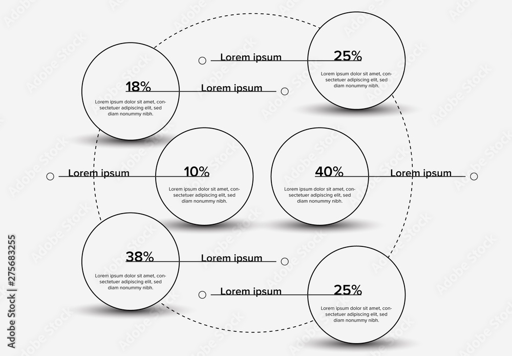 Circle Labels with Soft Background Layout Stock Template | Adobe Stock