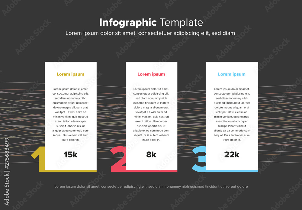 Info Panels with Abstract Background Layout Stock Template | Adobe Stock