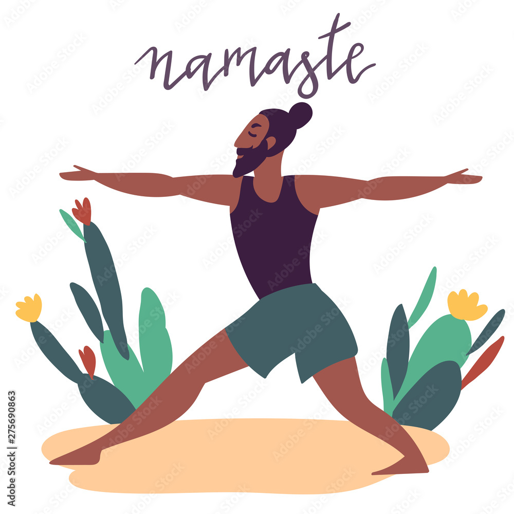 Yoga Man Vector
