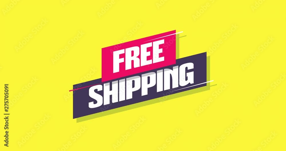 Free Shipping Advertising Motion Graphics Label Stock ビデオ | Adobe Stock