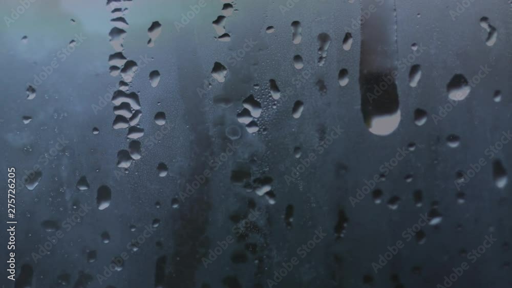 Foggy window with moisture and water droplet Stock ビデオ | Adobe Stock