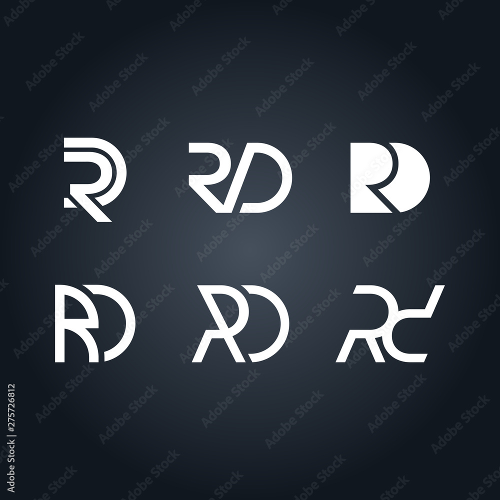 Initial letter logo RD, DR, logo template Stock Vector | Adobe Stock