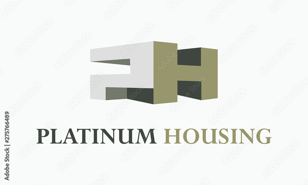 PH letter with building logo design Stock Vector | Adobe Stock