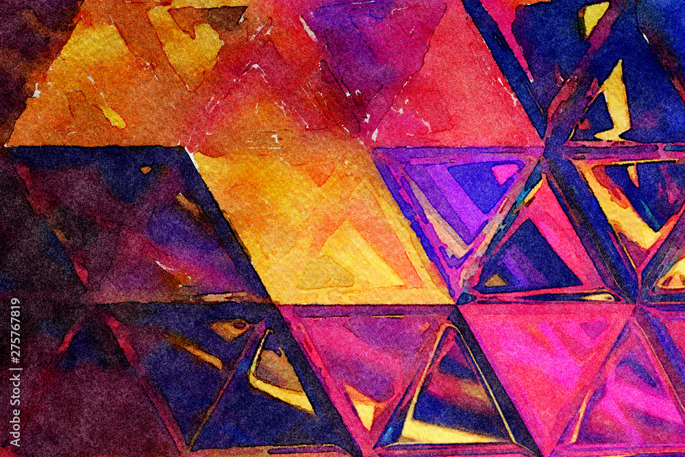 Abstract Design Drawing In Colours