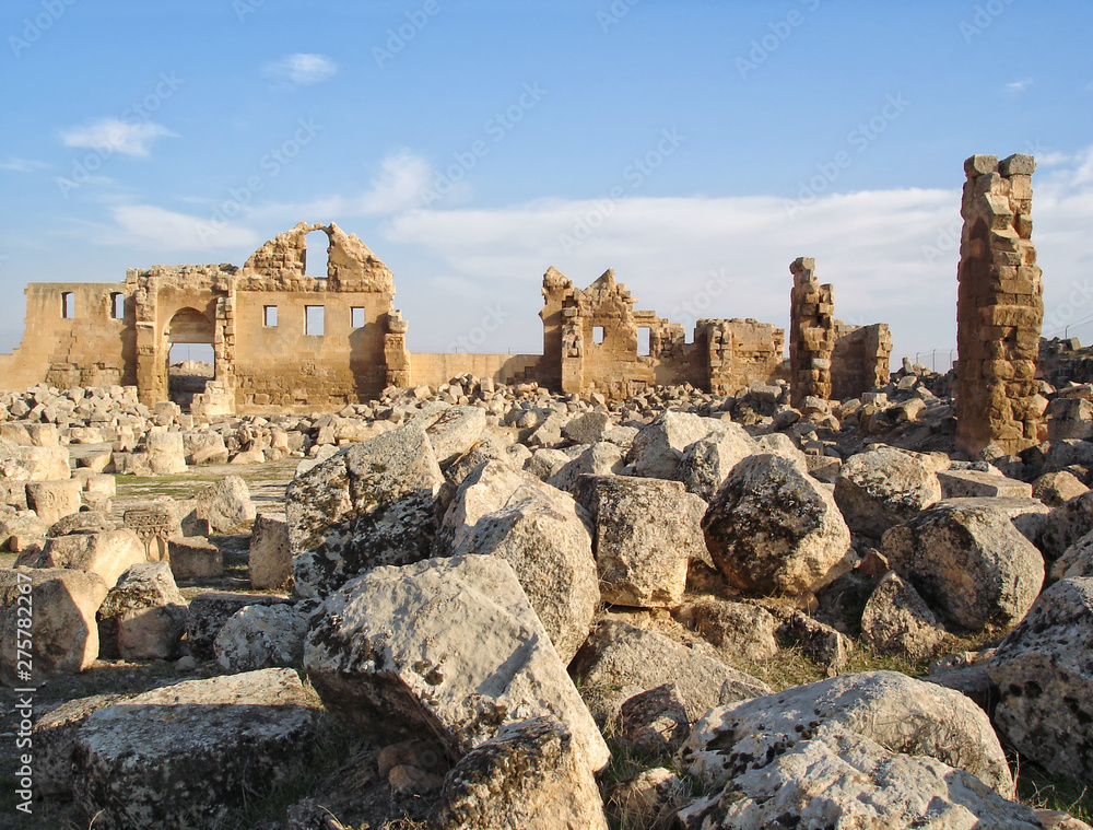 Piles of stone at the ruins of Ulu Cami (The Great Mosque) - oldest ...