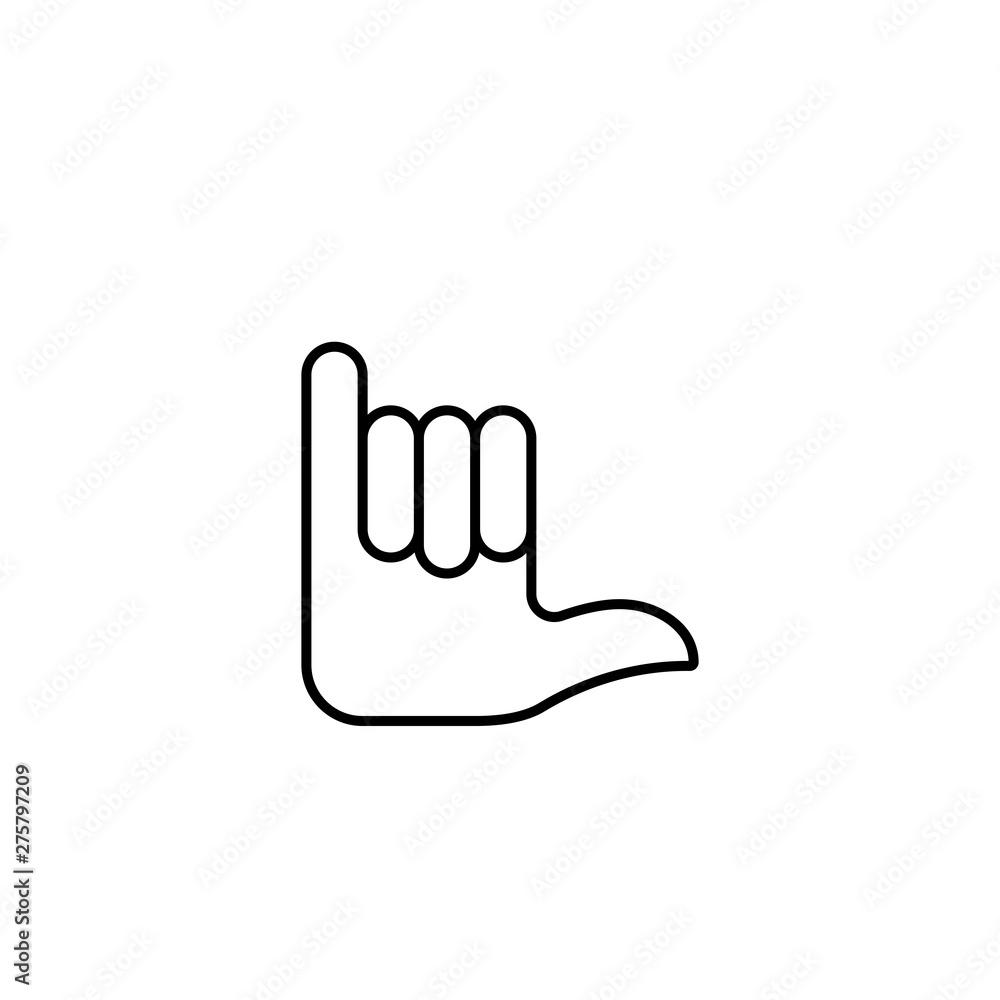 Flat linear design. Hand gesture icon for mobile apps, web sites and ...
