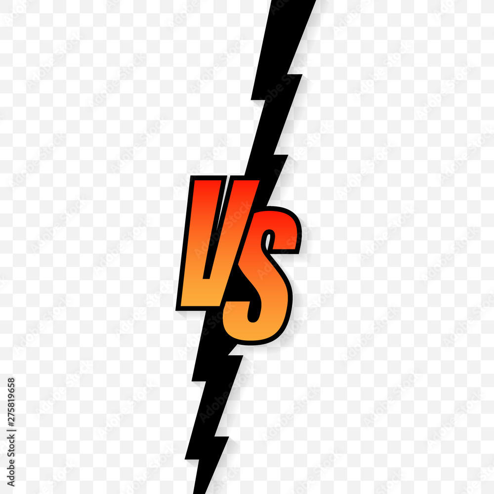 Versus logo vs letters for sports and fight competition. Vector stock ...