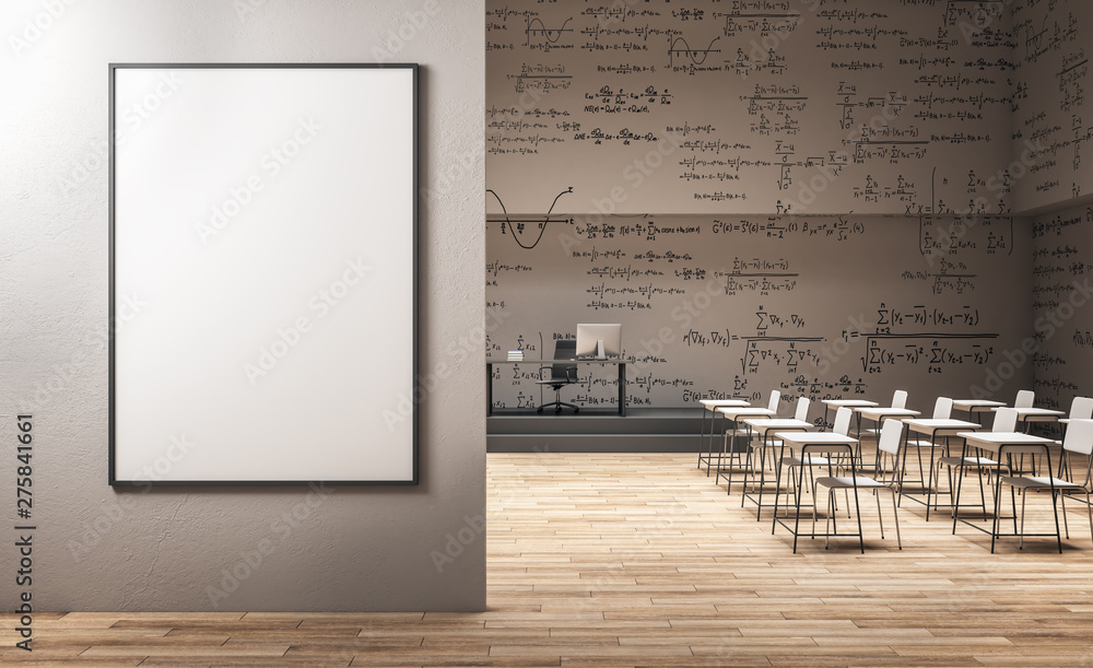 Modern classroom with billboard Stock Photo | Adobe Stock