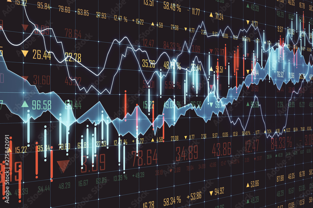 Glowing forex chart backdrop Stock Photo | Adobe Stock