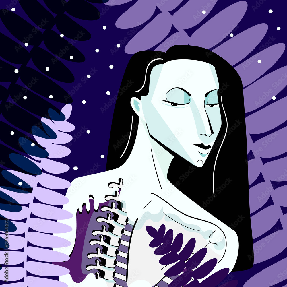 digital fantastic illustration of mavka - Ukrainian mythological ...