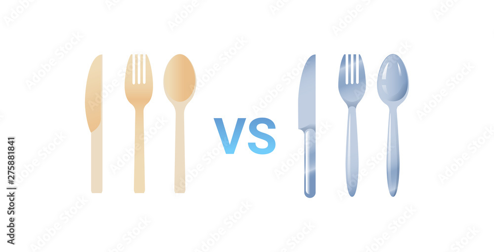 plastic vs stainless steel spoon fork and knife cutlery set zero waste ...