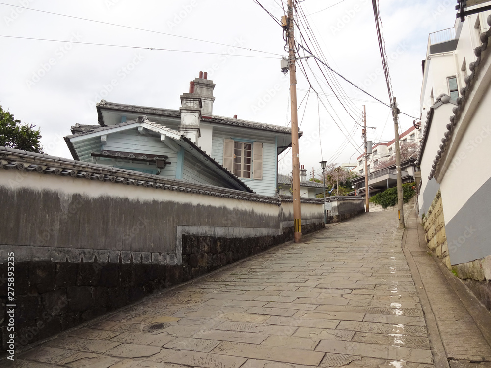 長崎市のオランダ坂通り,oranda-zaka,higashiyamate,nagasaki,kyushu,japan Stock Photo ...