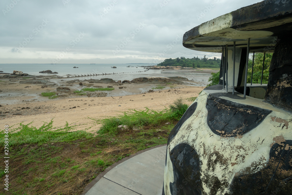 Military watchtower on a beach on Kinmen Island, Taiwan (RoC) Stock ...