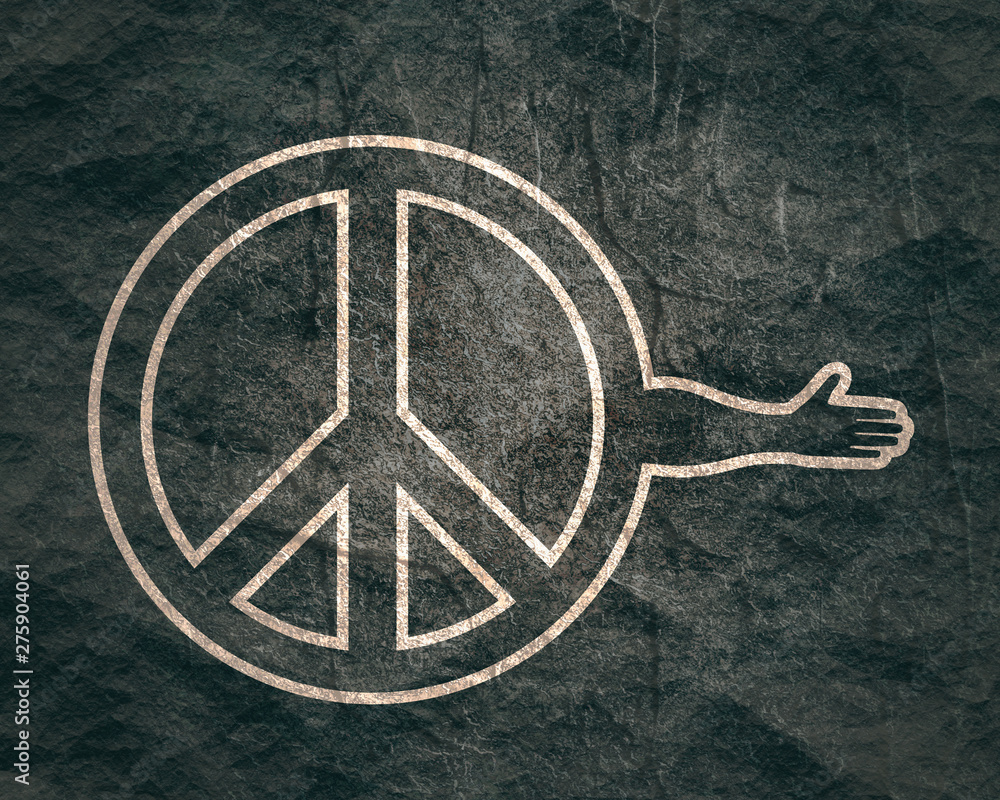 Symbol of Peace with human arm that ready to handshake Stock ...