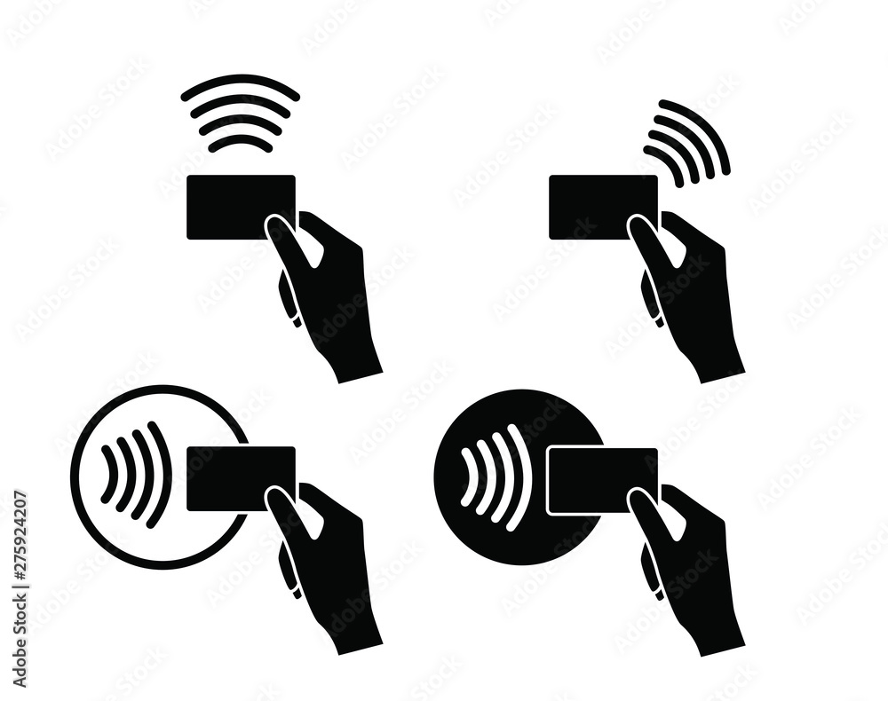Payment vector Icon. Near-field communication (NFC) technology for ...